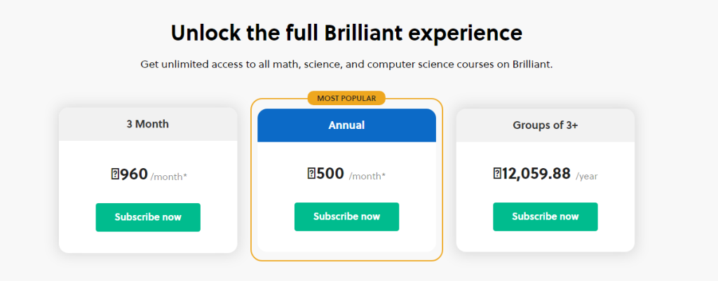 Brilliant.org Pricing 2025 Start Learning Now With Brilliant